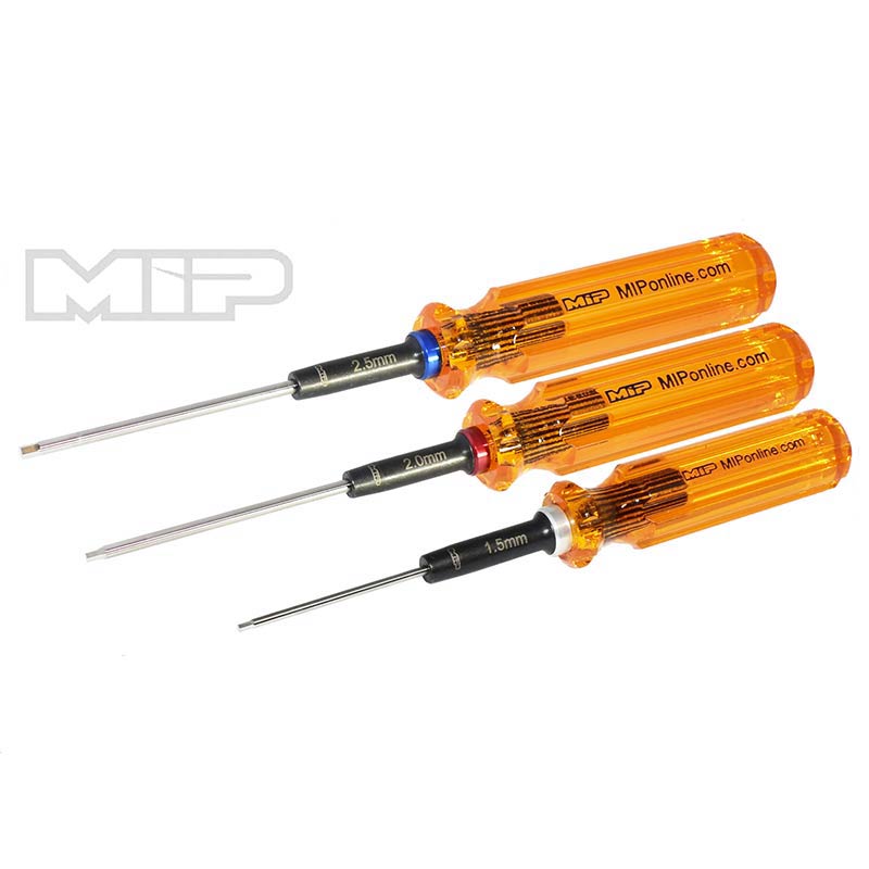 MIP Hex Driver Wrench Set Gen 2, Metric (3), 1.5mm, 2.0mm, & 2.5mm – Direct RC